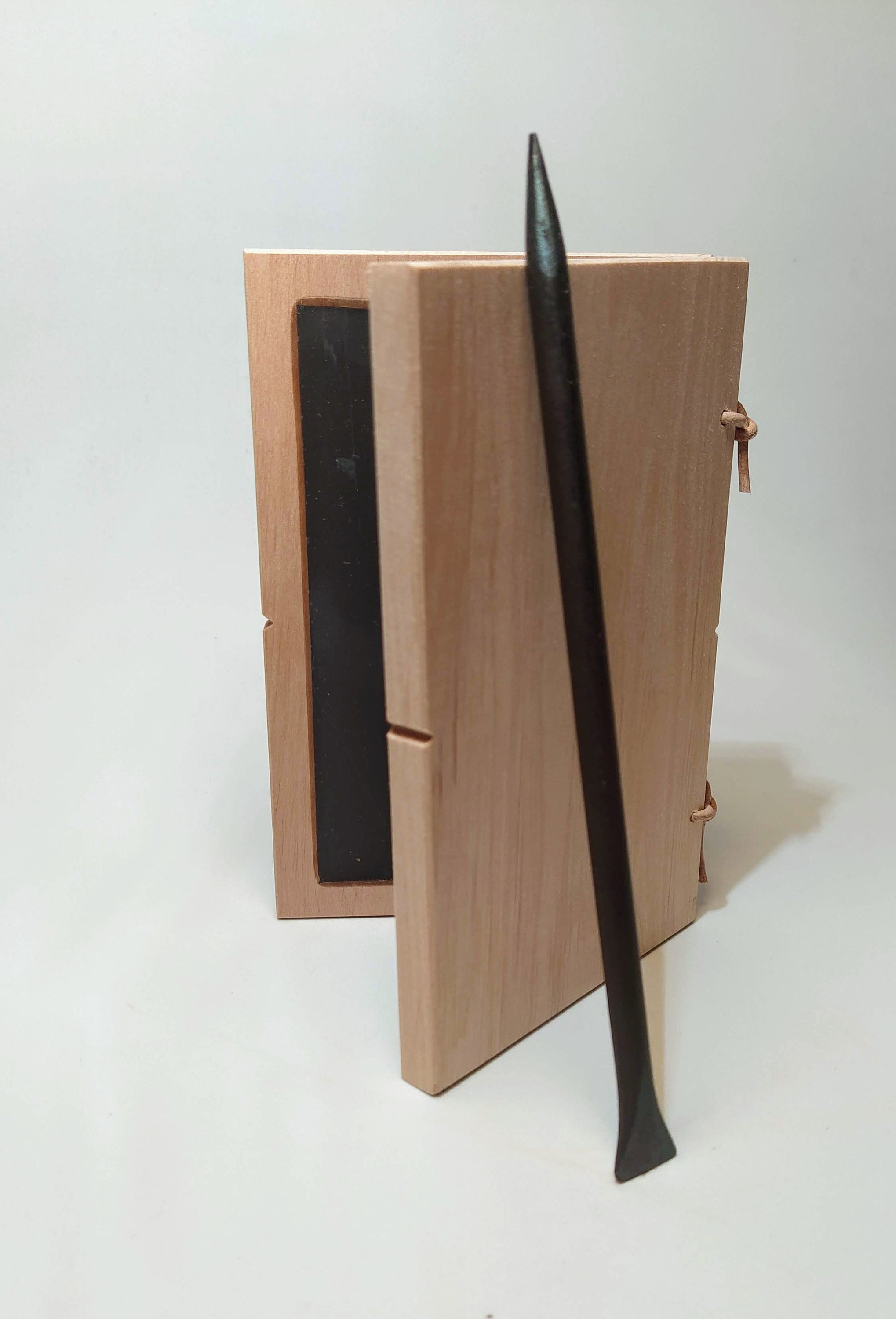 Wax Tablet 14x9cm, Diptych, Roman Notebook, Black Double Bound Writting ...