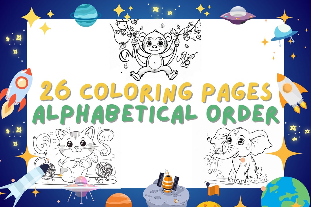 26 Coloring Pages Alphabetical Order for Kids Toddlers Preschoolers ...