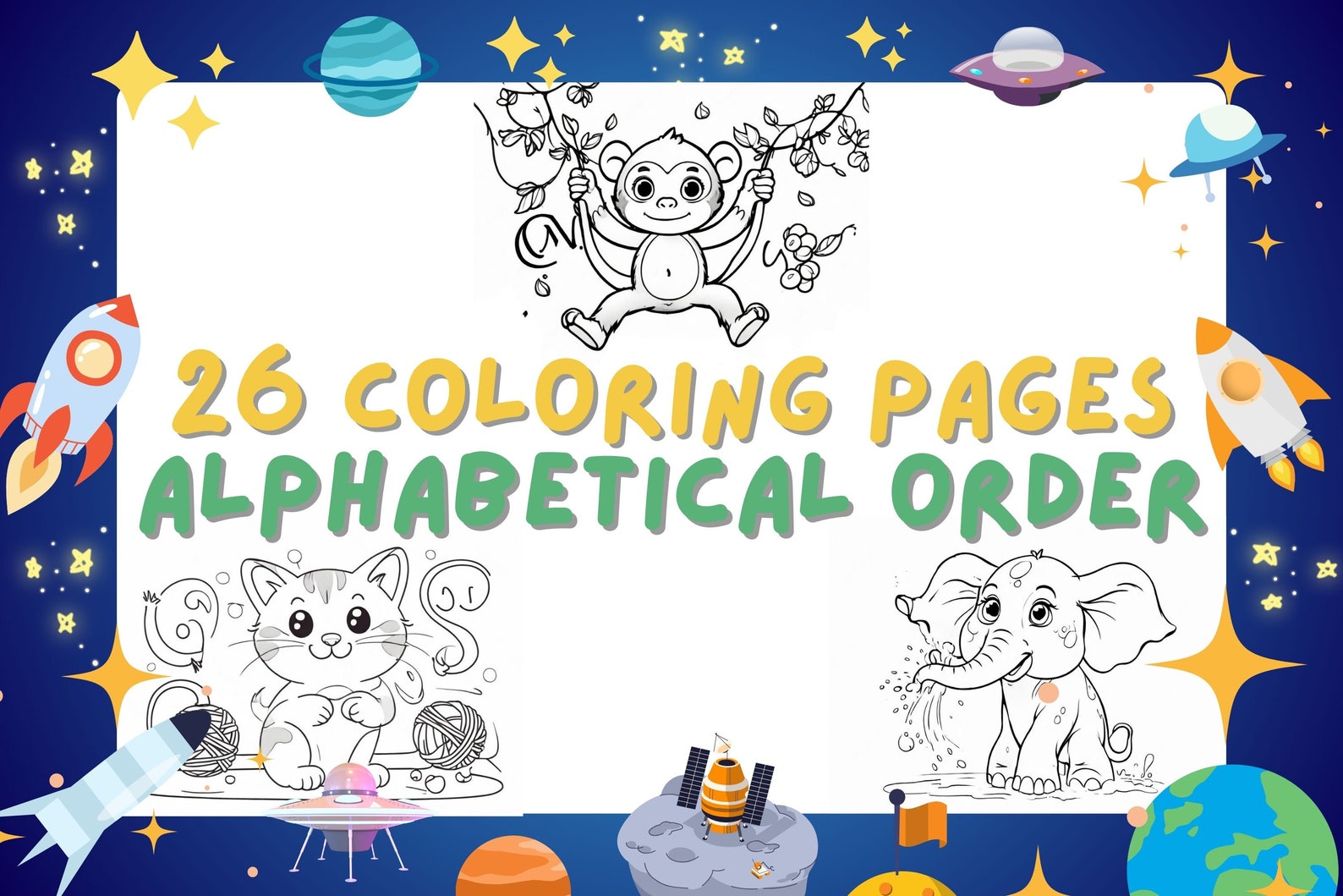 26 Coloring Pages Alphabetical Order for Kids Toddlers Preschoolers ...