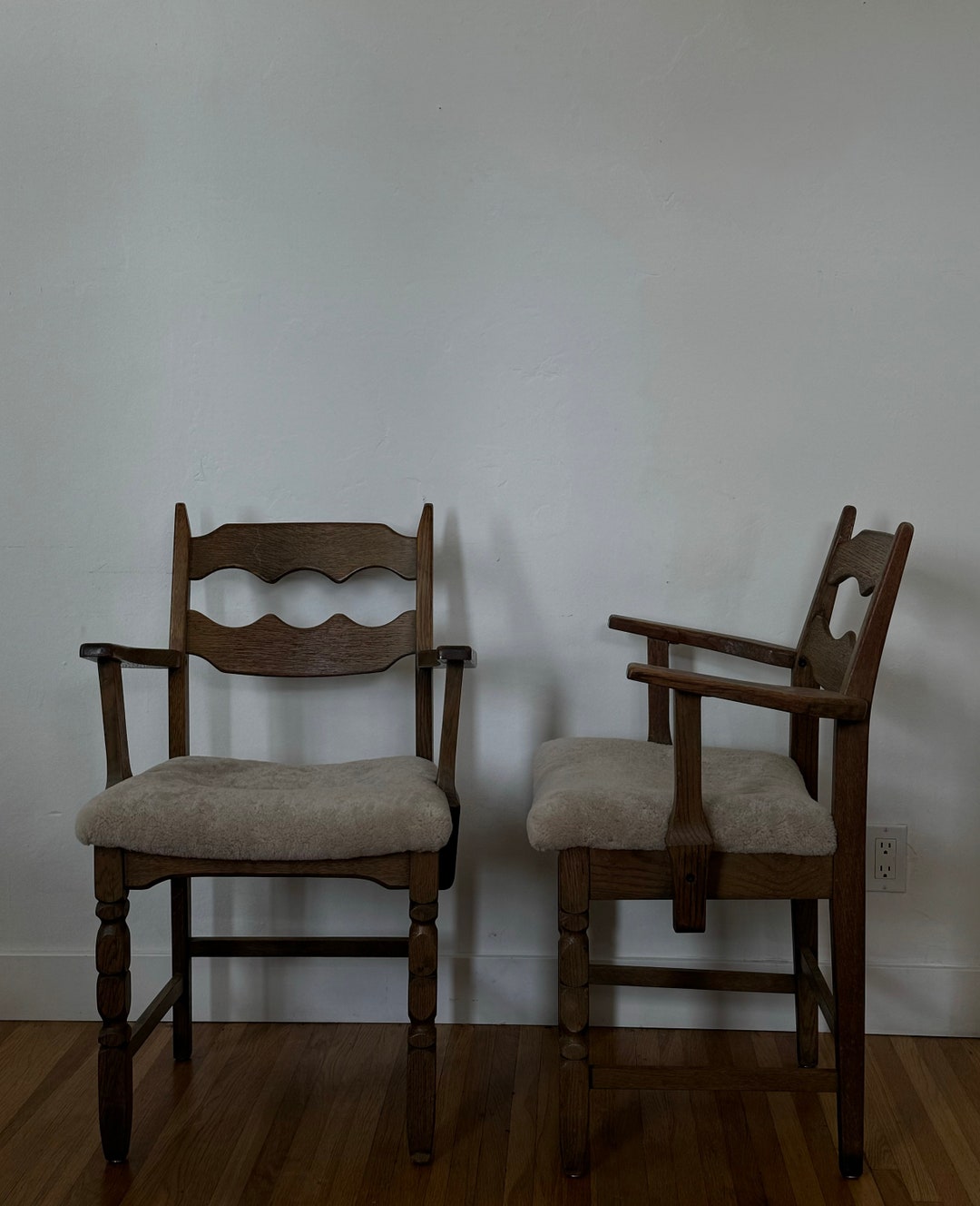Pair of Danish 1960s Razorback Arm Dining Chairs - Etsy