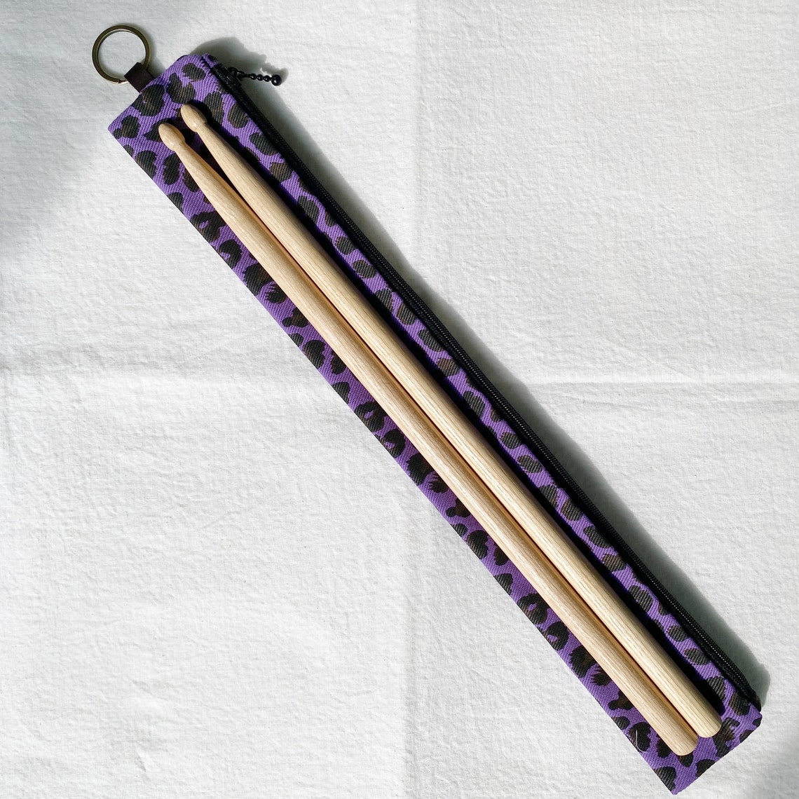 Purple Leopard Drum Stick Case Pouch Bag - Etsy