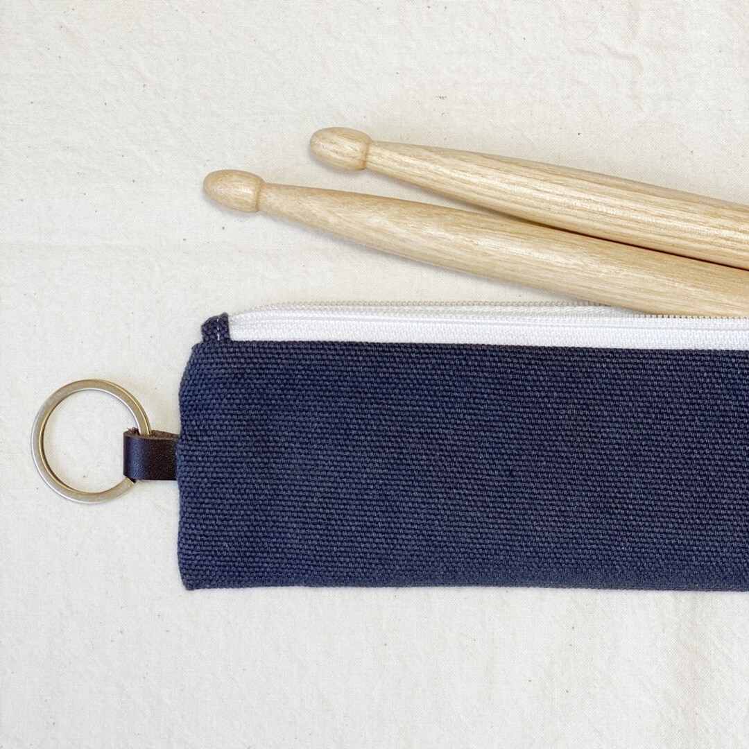 Charcoal Gray Canvas Drum Stick Case Pouch Bag - Etsy