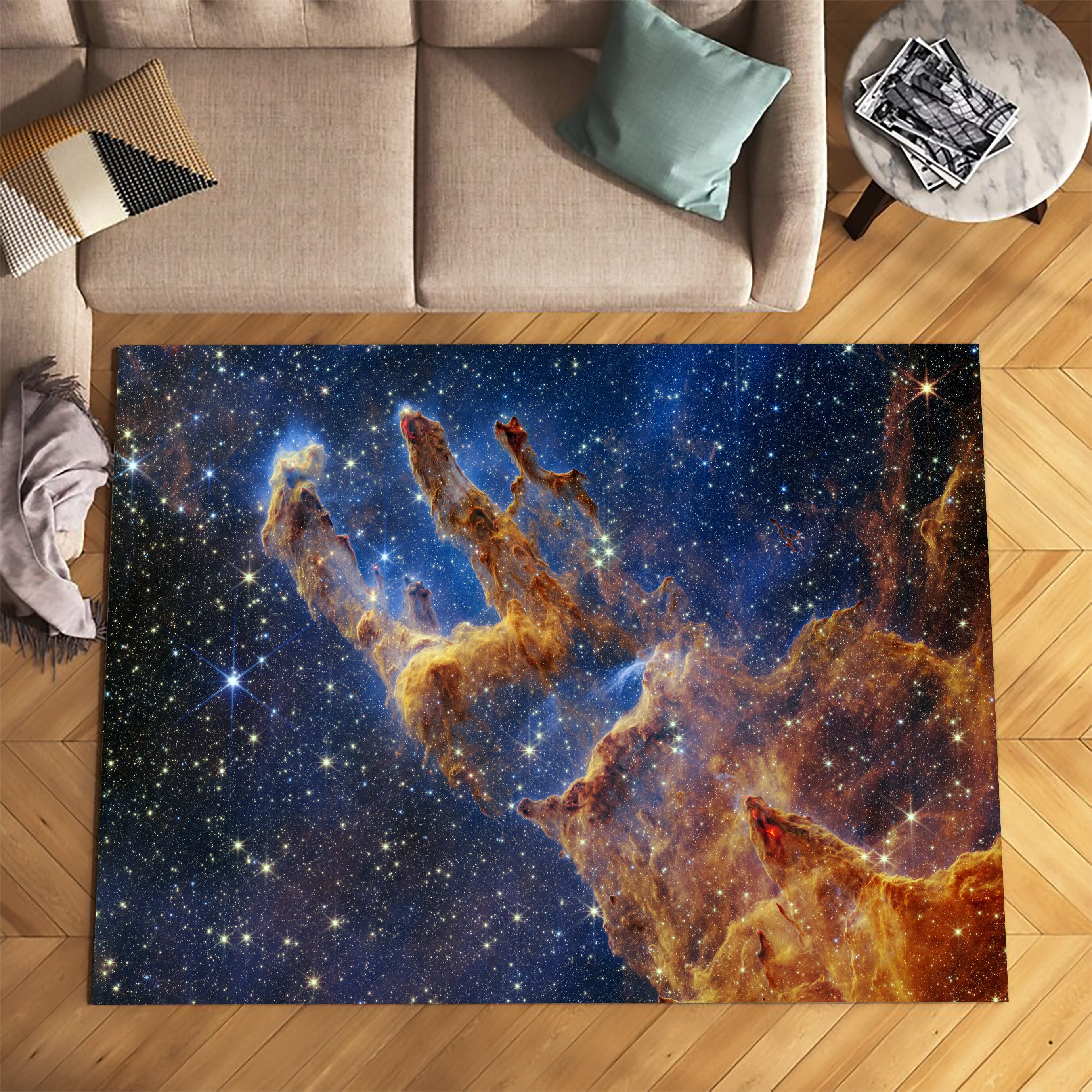 James Weeb Rug, Pillars of Creation Rug, Star Rug, Space Rug, Nebula ...