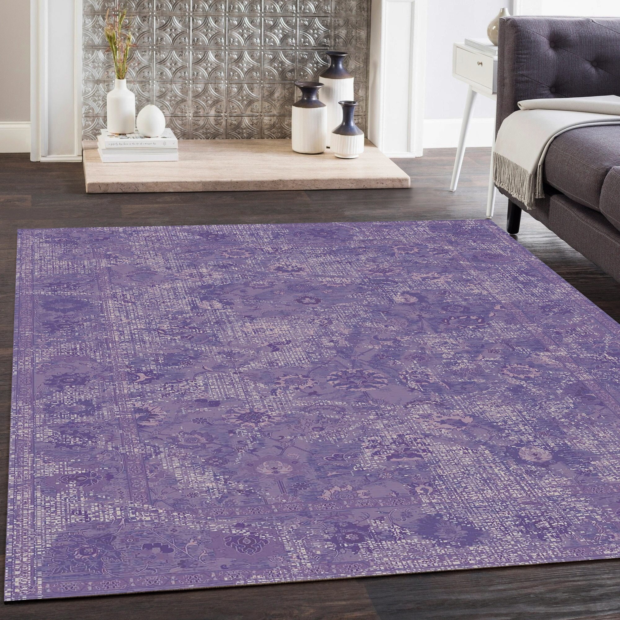 Purple Turkish Rug, Oriental Rug 8x10, Rug 8x10, Area Rugs 8x10 ...