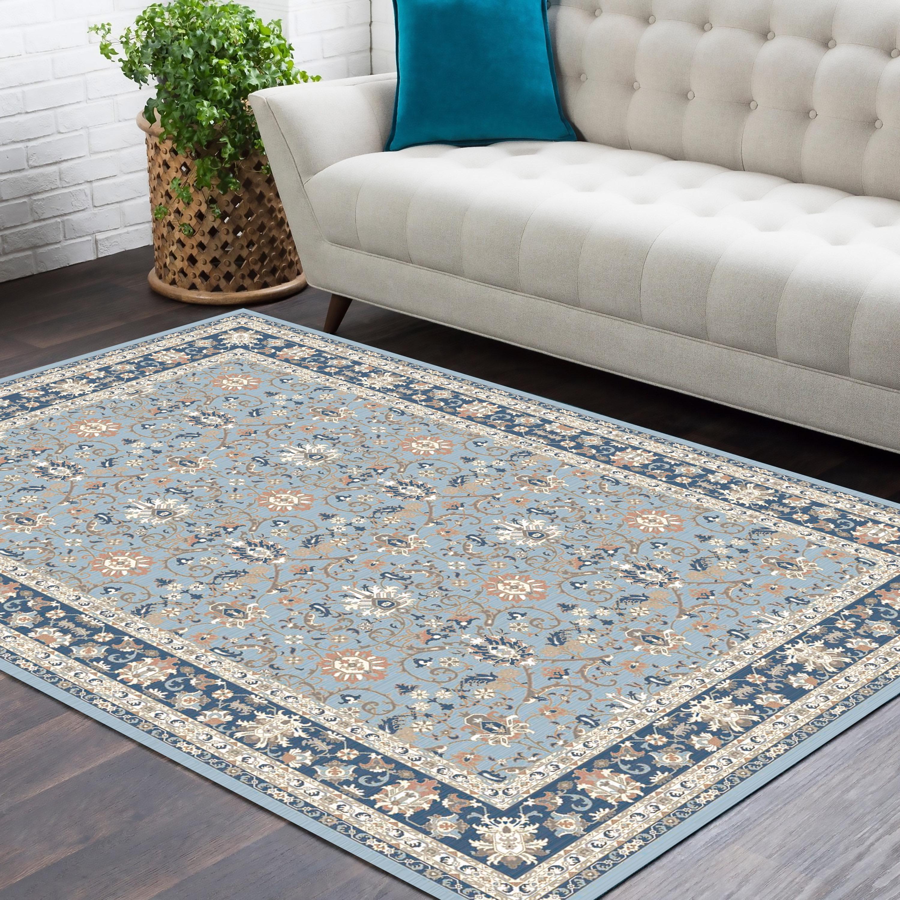Blue Persian Rug, Tabriz Mahi Rug, Blue Tabriz Rug, Persian Rug 8x10 ...