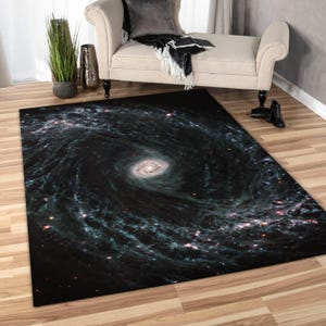 Barred Spiral Galaxy Rug, James Webb Rug, Spiral Rug, Space Rug, Nebula ...