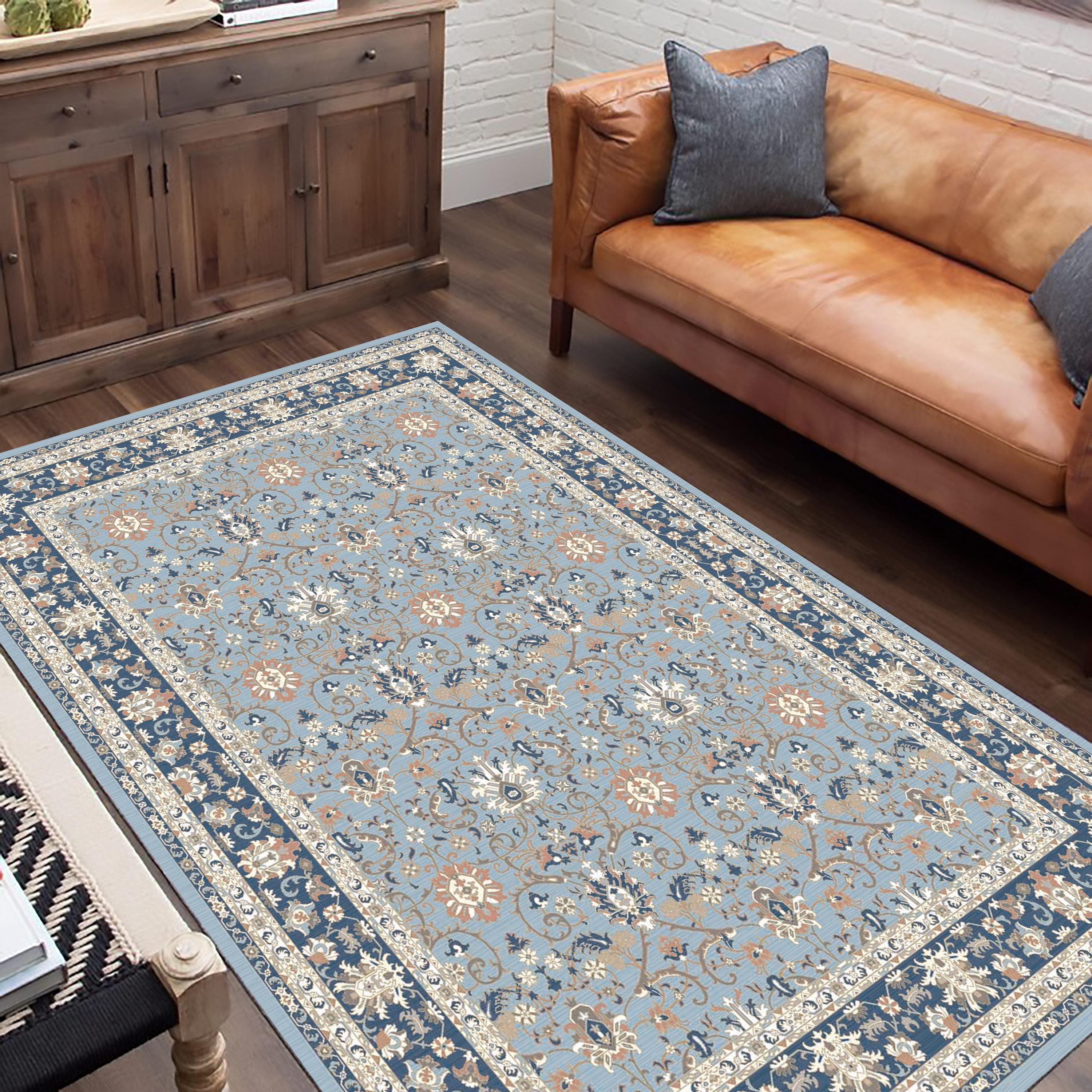 Blue Persian Rug, Tabriz Mahi Rug, Blue Tabriz Rug, Persian Rug 8x10 ...