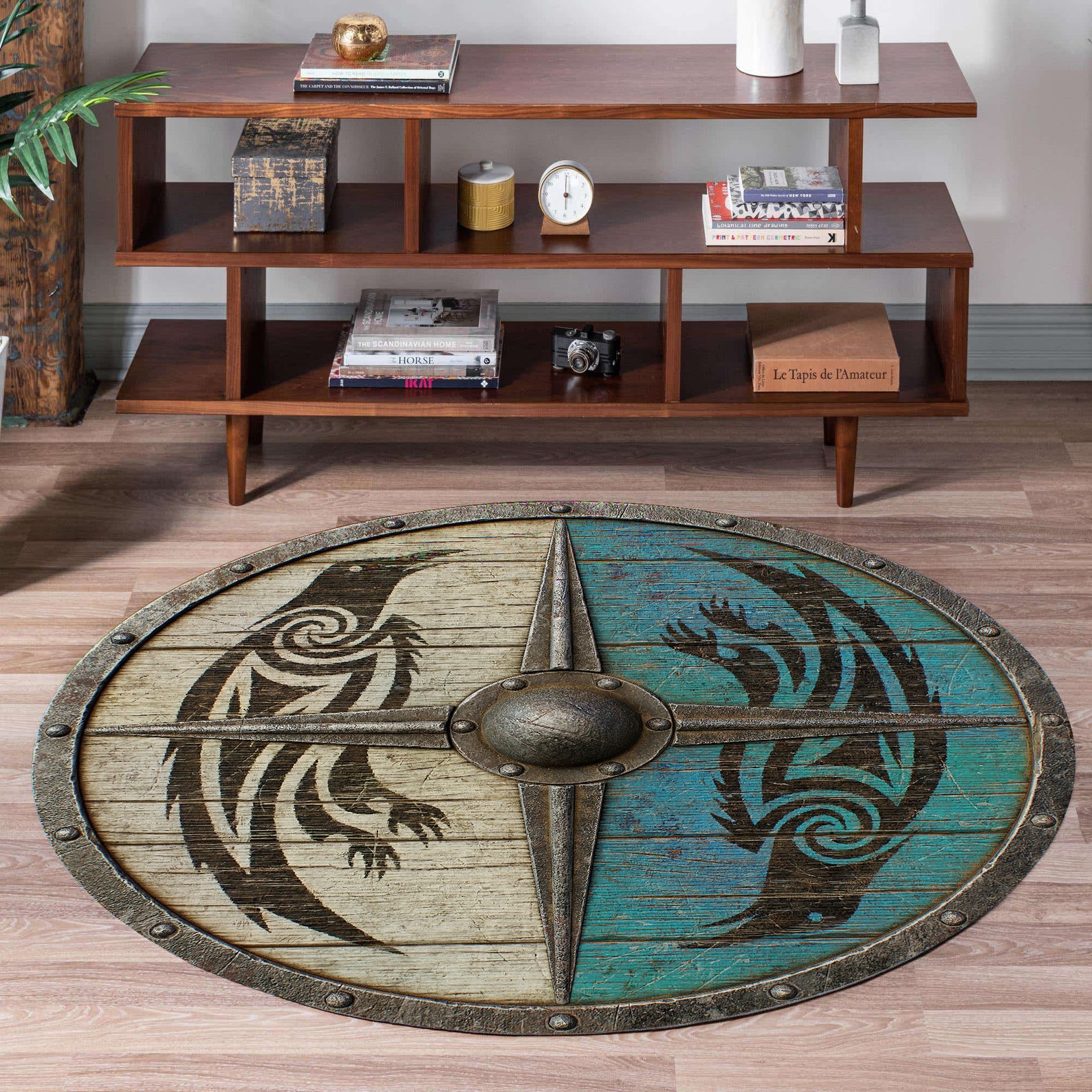 Viking Rug, Viking Decor, Medieval Shield, Viking Shield Rug, Valhalla ...