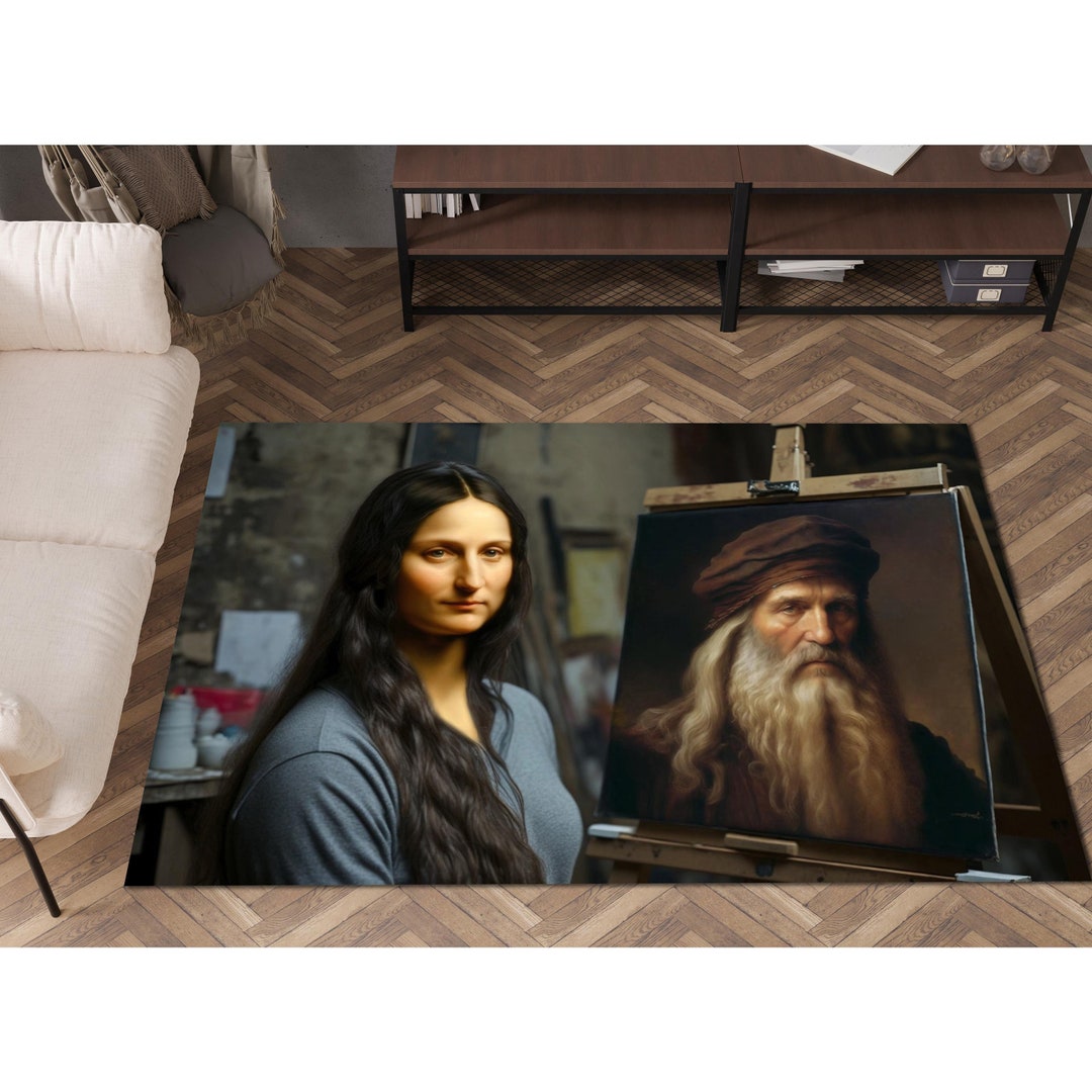 Funny Mona Lisa Rug, Funny Art Rug, Funny Artwork,funny Rug,funny Art ...