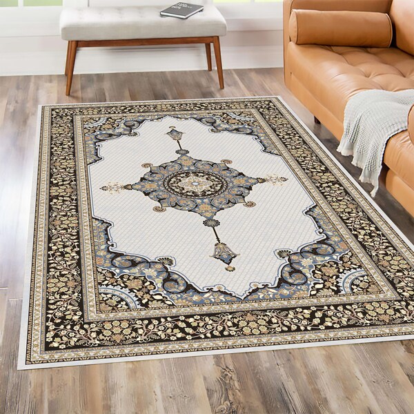 Tabriz Mahi Rug - Etsy