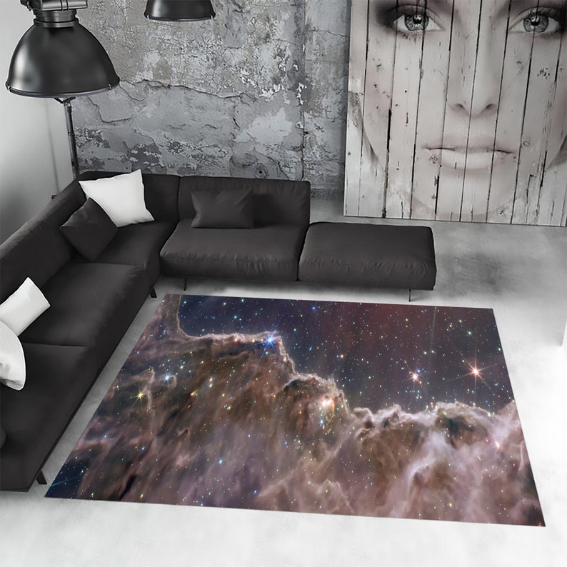 James Webb Rug, Nasa Rug, Carina Nebula Rug, Cosmic Cliffs Rug, Star ...