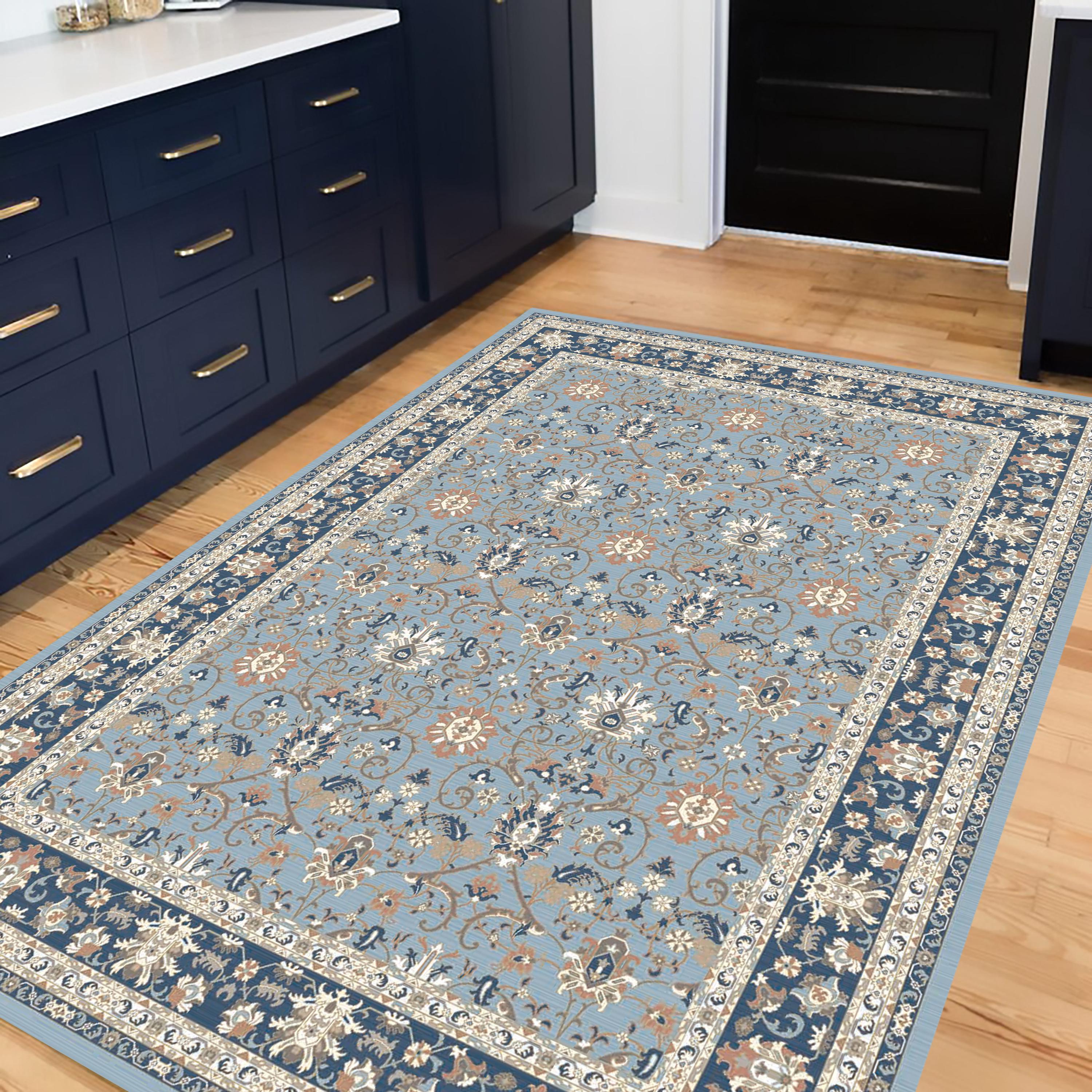 Blue Persian Rug, Tabriz Mahi Rug, Blue Tabriz Rug, Persian Rug 8x10 ...