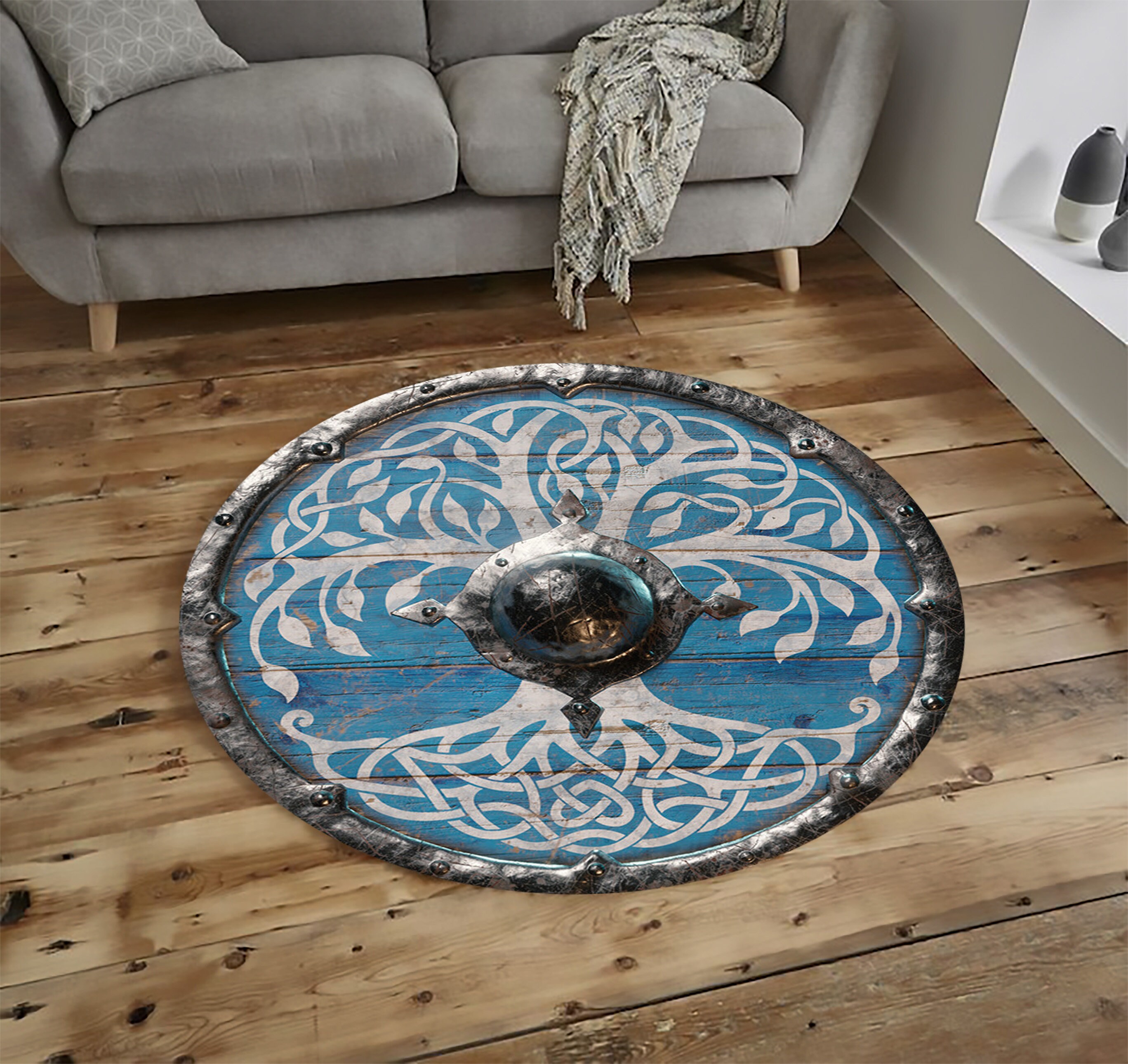 Viking Rug, Yggdrasil Rug,yggdrasil Shield Rug,history Gifts, Nordic ...