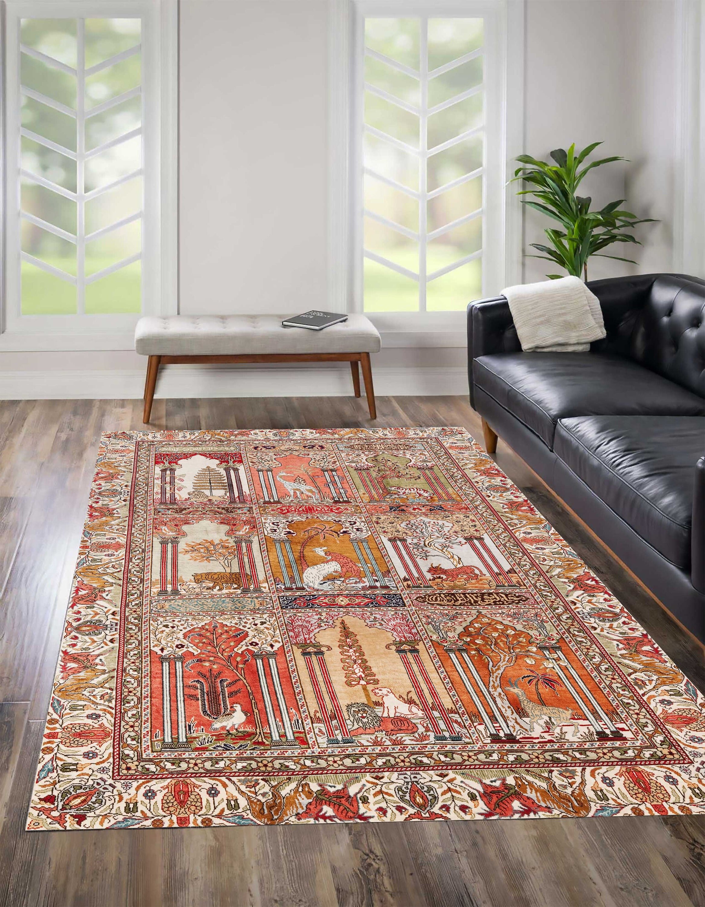 Persian Rug, Persian Rug Animal, Persian Carpet,lion Rug,persian Rug ...