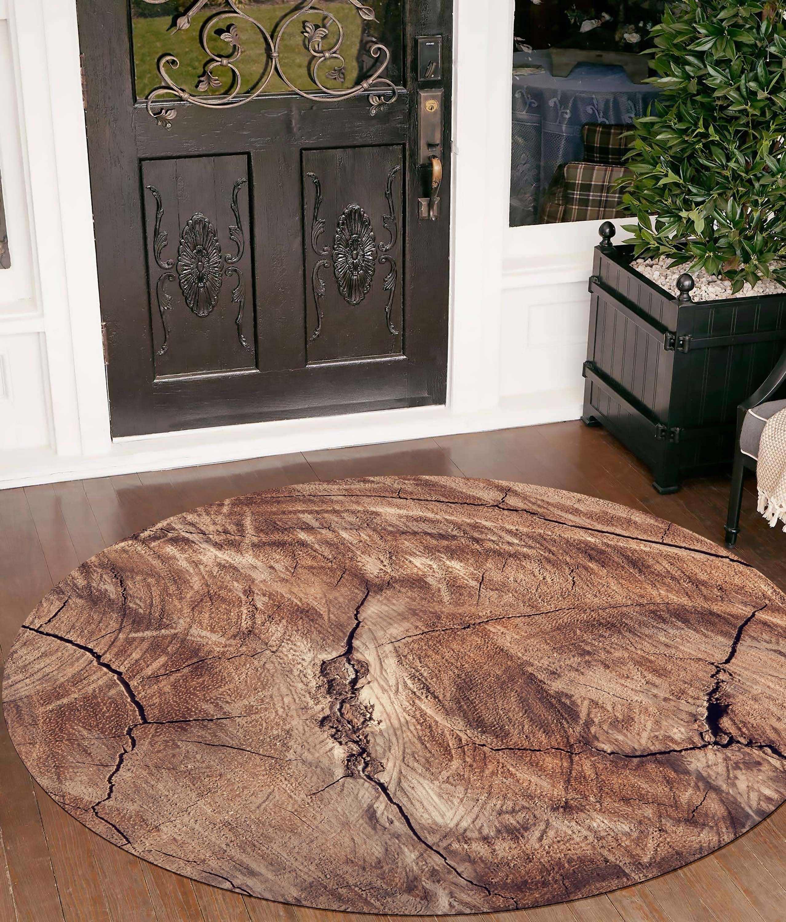 Tree Stump Rug,wood Pattern Rug,round Area Rug,wood Patterns,tree Rug ...