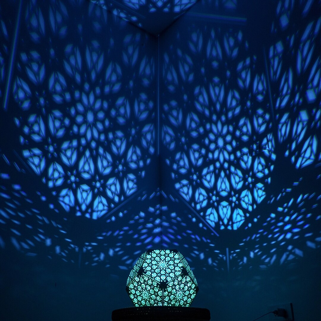 Hyperi Shadow Lamp Geometry Night Light Shade Lantern Wood - Etsy