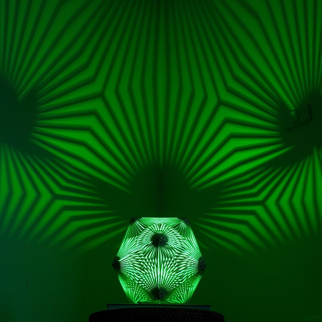 Hyperi Shadow Lamp Geometry Night Light Shade Lantern Wood - Etsy