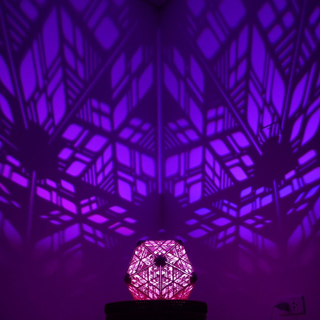 Hyperi RGB Shadow Lamp, Night Light Lantern Color, Sacred Geometry ...