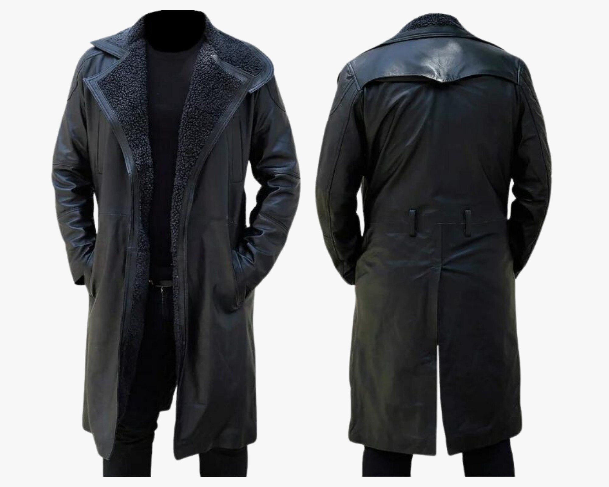 Handmade Double Breasted Leather Trench Coat for Men Men - Etsy