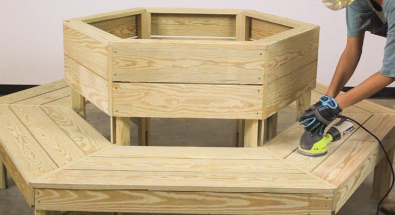 Hexagon Tree Bench Plans. DIY Plans - Etsy
