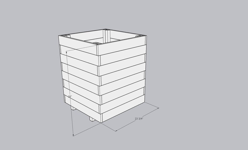 Potato Planter Box PDF Plan: Outdoor Garden (24x24x28) (digital ...