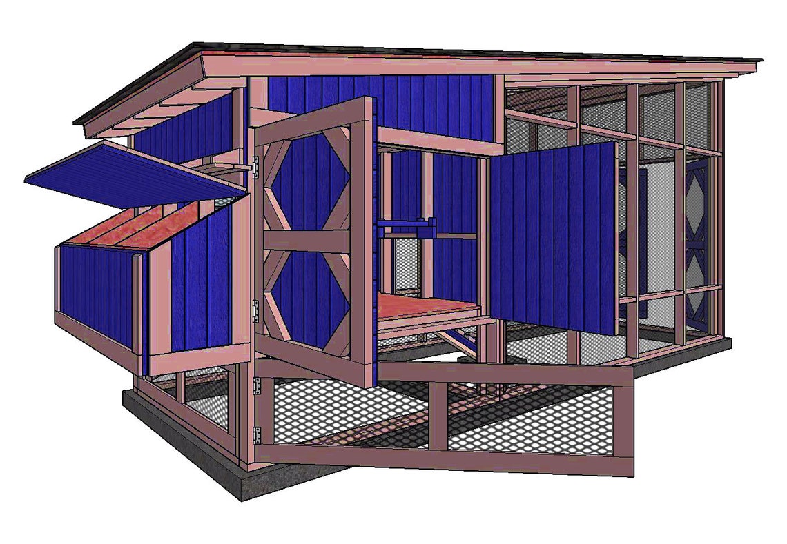 DIY Chicken Coop Plans PDF 19' X 6' Backyard - Etsy
