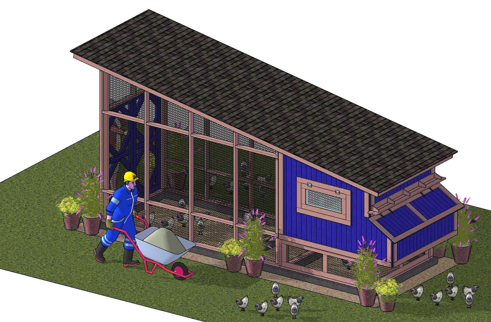 DIY Chicken Coop Plans PDF 19' X 6' Backyard - Etsy