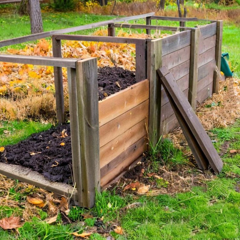 DIY Backyard Compost Bin Plan | Eco-friendly & Easy to Build - Etsy