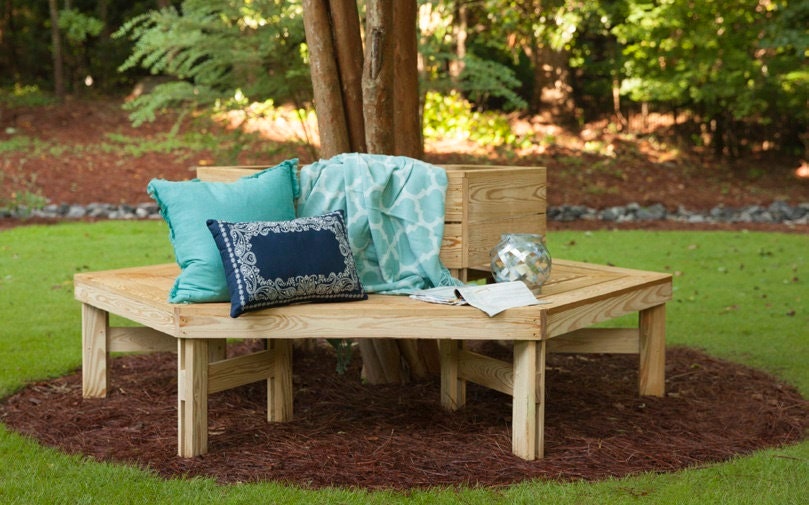 Hexagon Tree Bench Plans. DIY Plans - Etsy UK
