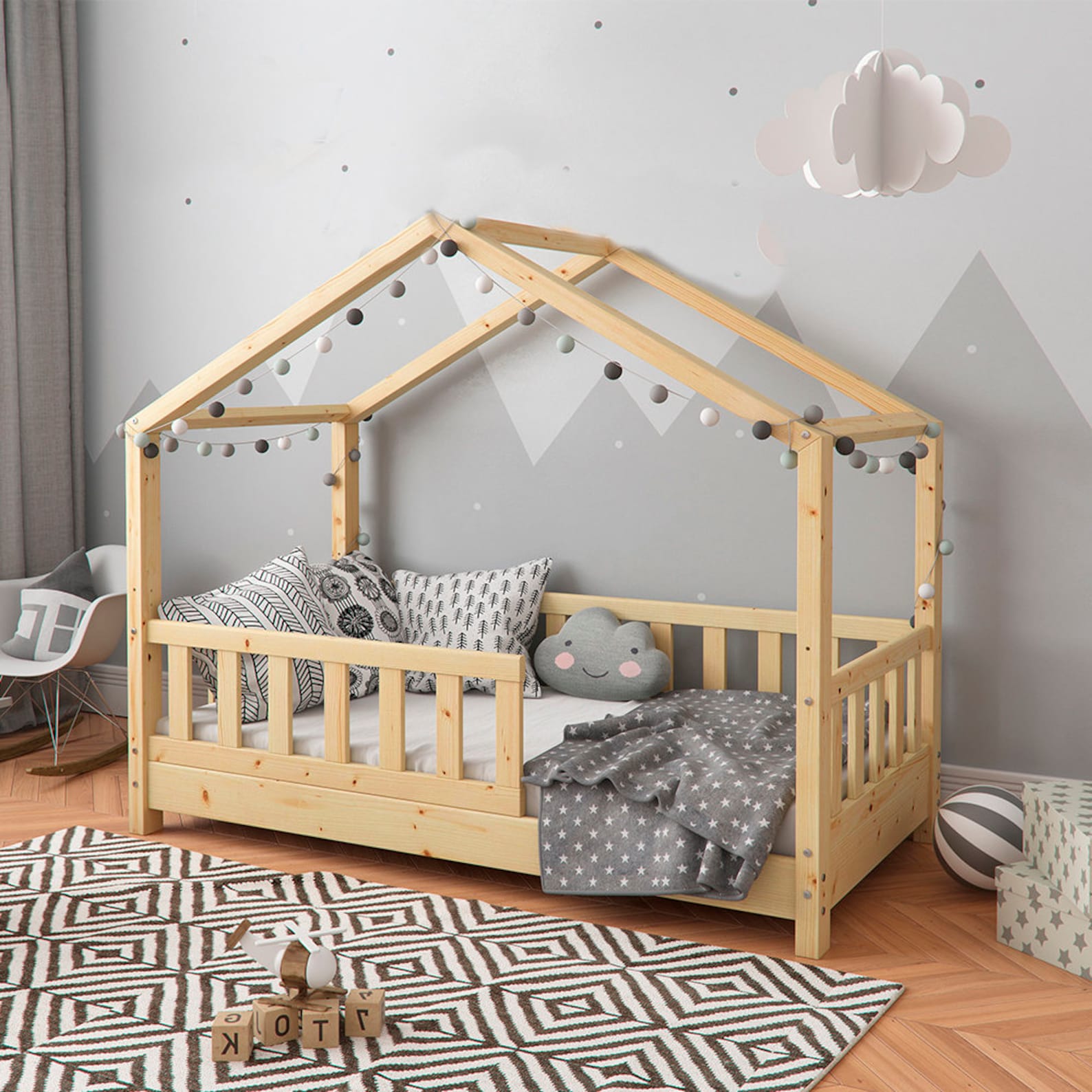 Montessori Bed Twin Size Plan PDF Digital House Floor Bed - Etsy