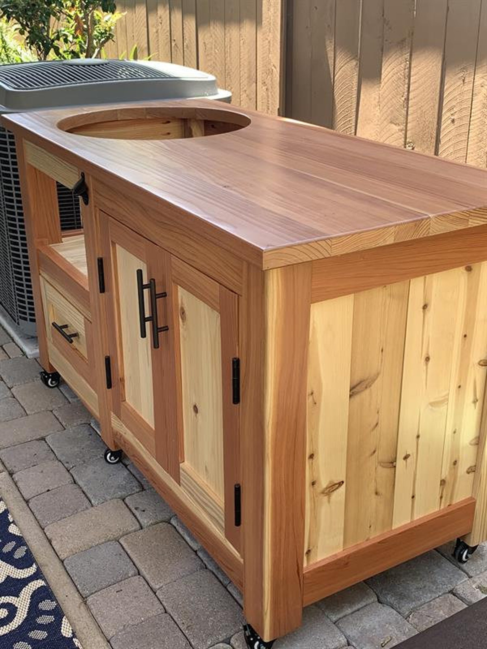 Custom Grill Table for Big Green Egg, Kamado Joe / Grill Cart Plans - Etsy