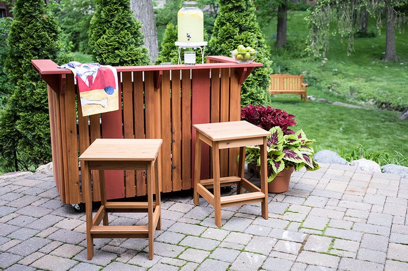 Rustic Cedar Outdoor Bar Plan: DIY Pool Bar (PDF Pattern) - Etsy