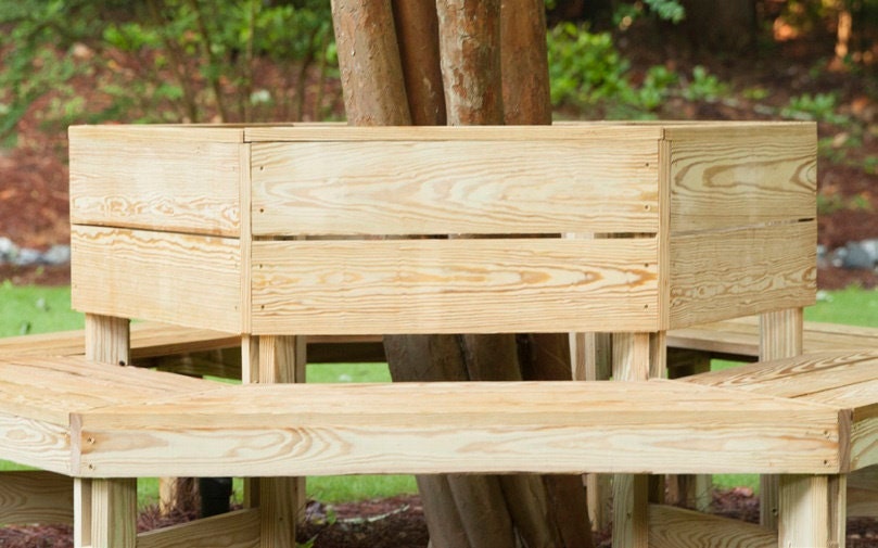 Hexagon Tree Bench Plans. DIY Plans - Etsy UK