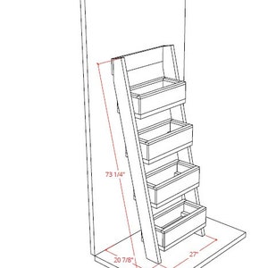 Vertical Ladder Planter Plan, Veggie Planter, Outdoor Planter, Garden ...