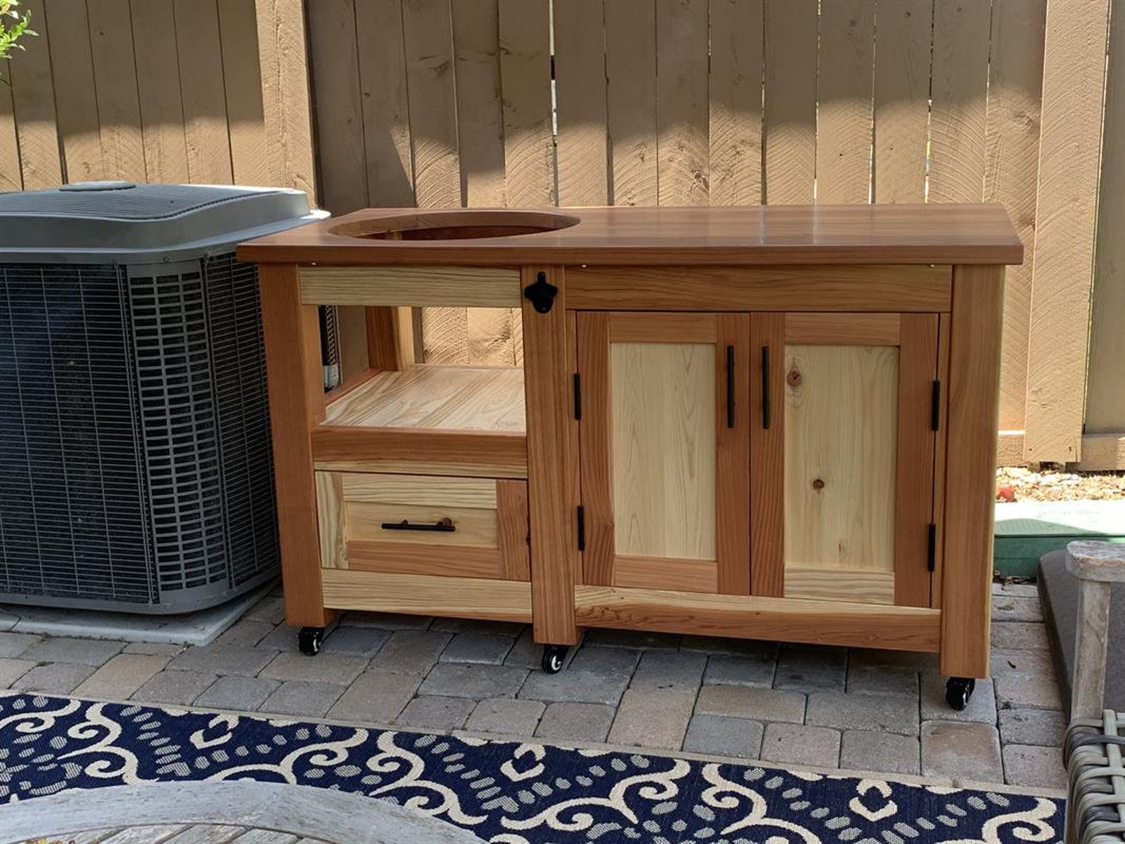 Custom Grill Table for Big Green Egg, Kamado Joe / Grill Cart Plans - Etsy