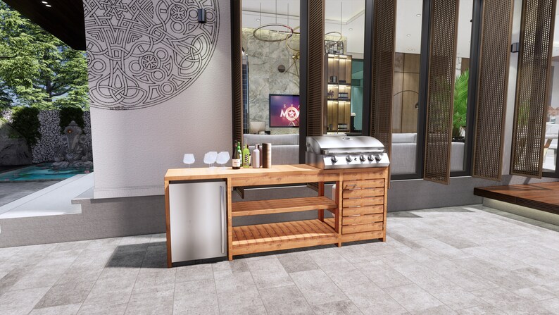 Custom Grill Table Plans. PDF Digital Outdoor Kitchen Plans - Etsy