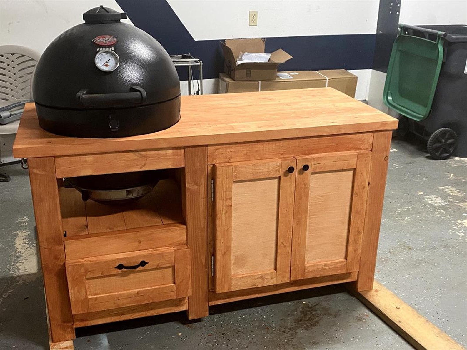 Custom Grill Table for Big Green Egg, Kamado Joe / Grill Cart Plans - Etsy