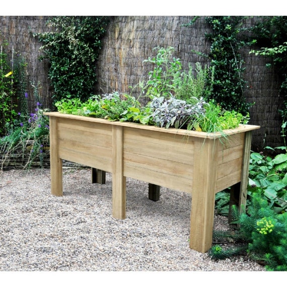 Raised Garden Box Plan PDF 8'x3' Veggie Planter Box - Etsy