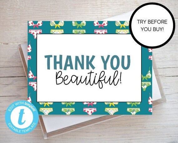 Beautiful Summer Thank You Card I Thank You Card for Business - Etsy