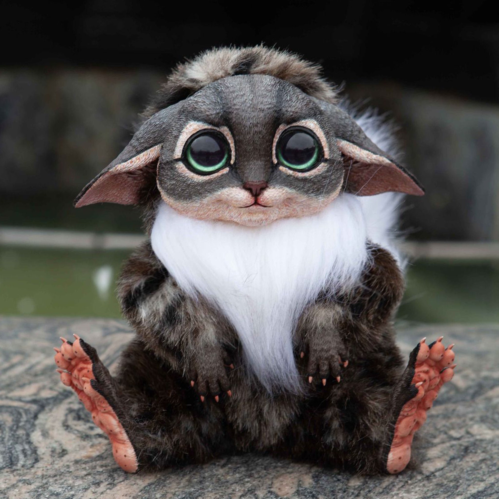 Dolls & Miniatures Art Dolls Art & Collectibles magic cat polymerclay ...