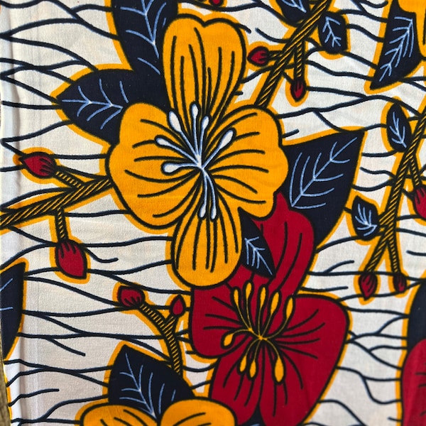 Gold African Fabric - Etsy