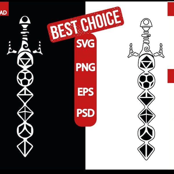 Dice Sword Svg - Etsy