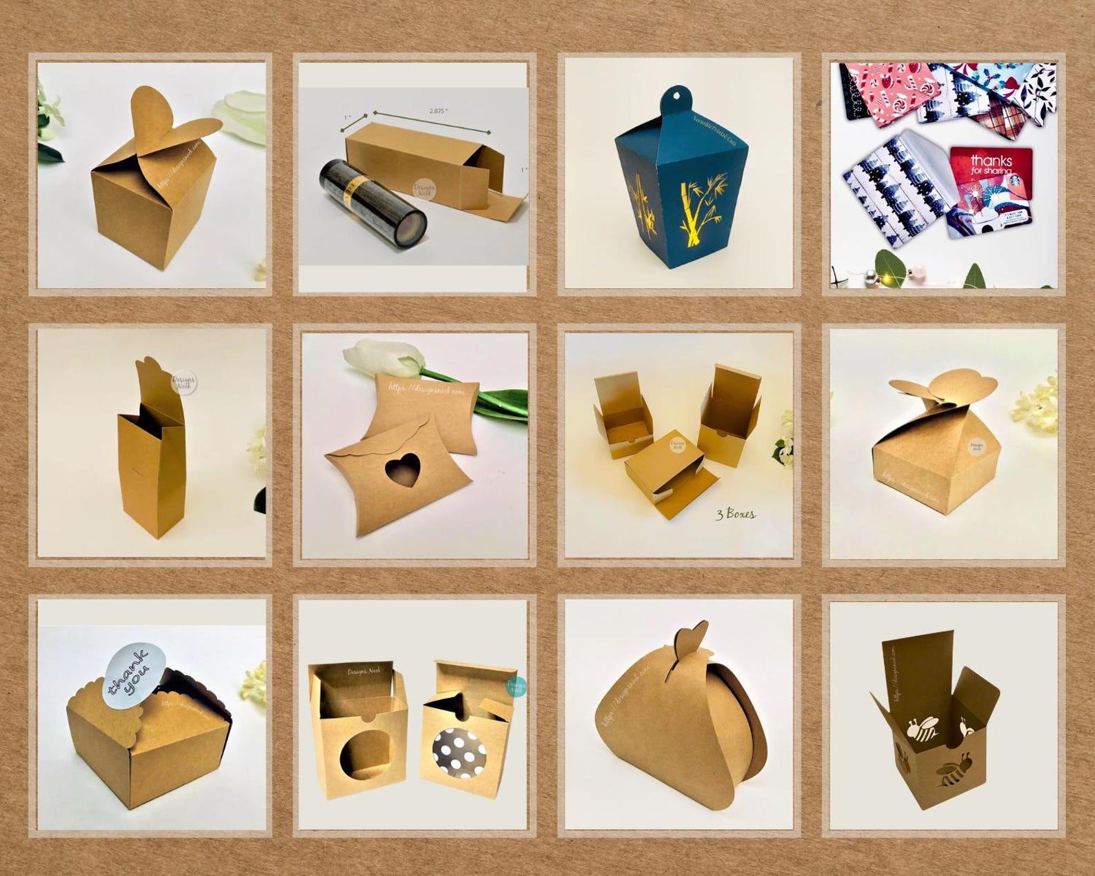 120 SVG Box Templates - Cricut SVG Files - Christmas Boxes for Gifts ...