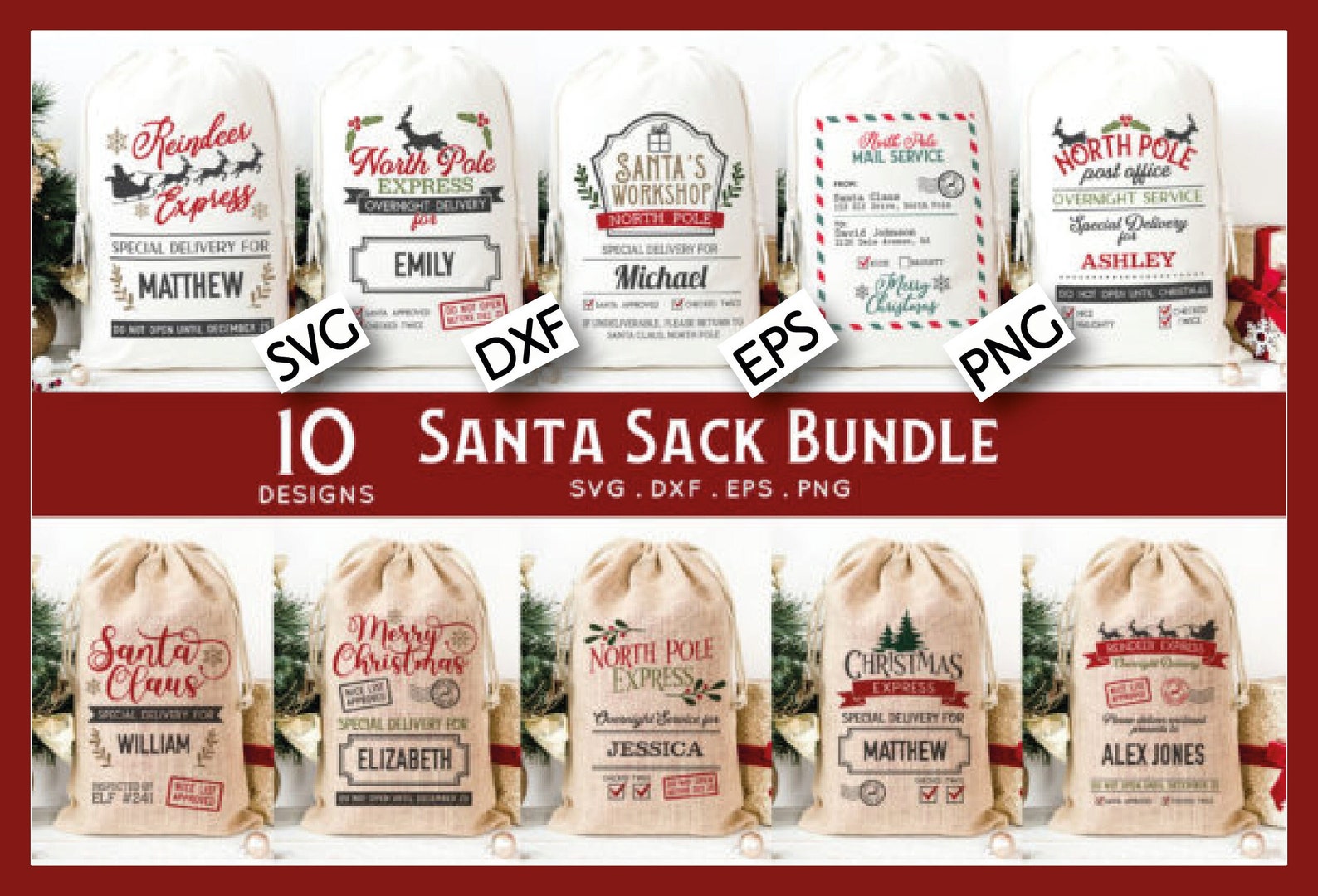 Christmas Svg Bundle Santa Sack Svg Bundle Christmas Svg Bundle - Santa ...