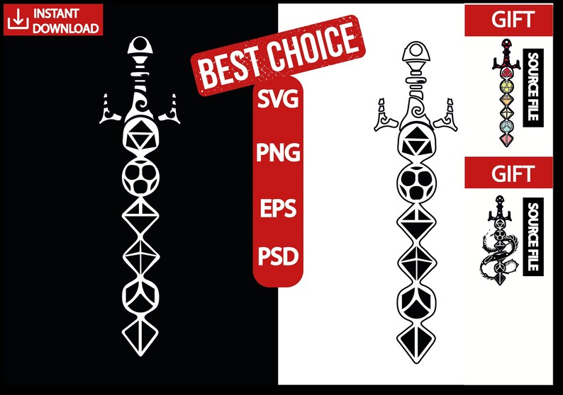 Dice Sword Svg, Dungeons and Dragons Svg, Dnd Shirt, Dungeons and ...