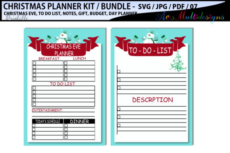Christmas Planner Bundle - Etsy