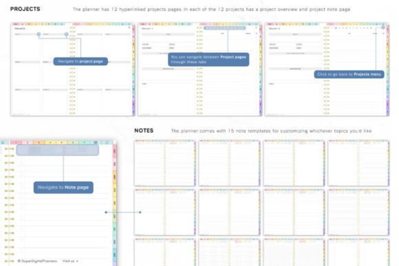 2024 Super Digital Planner: Ultimate Hyperlinked Goodnotes and ...