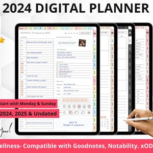 2024 Super Digital Planner: Ultimate Hyperlinked Goodnotes and ...