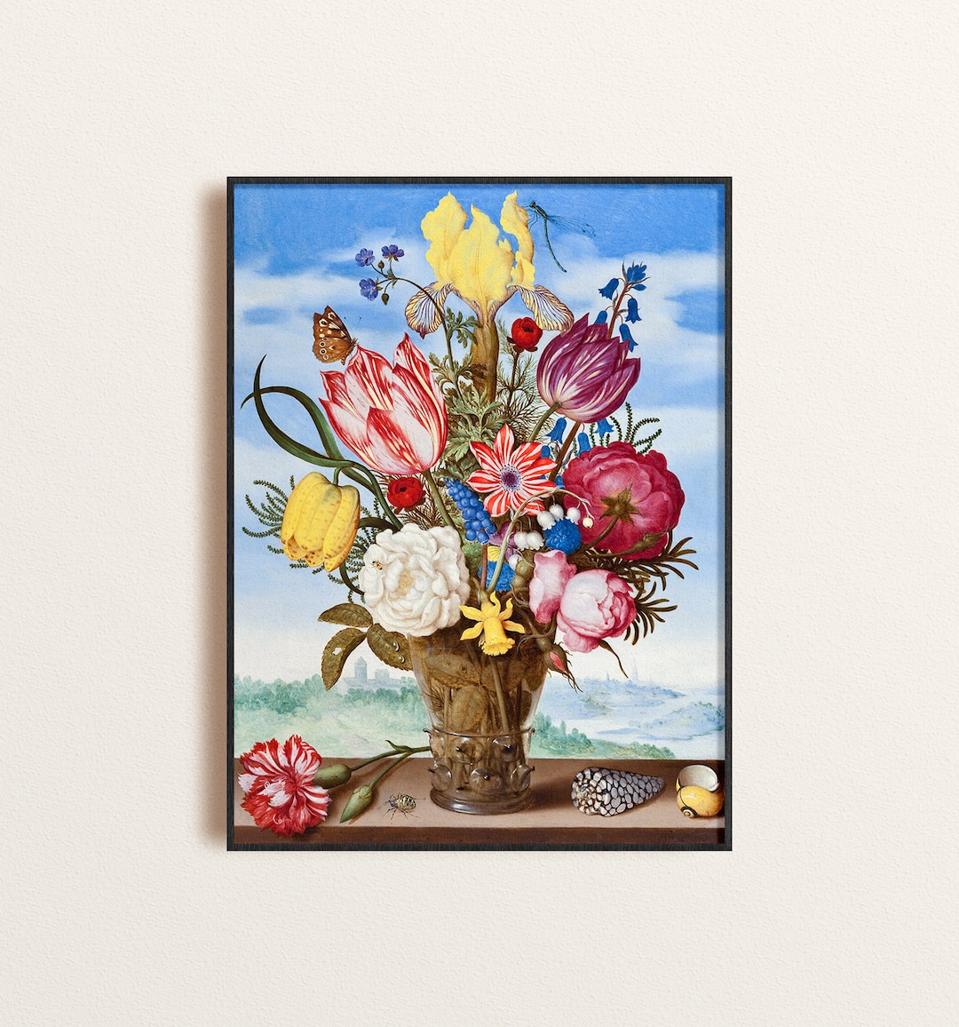 Dreamy Floral Print Wall Art, Dutch Impressionist Art Floral Poster ...