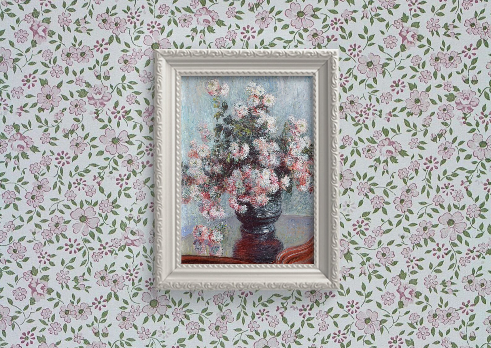 Monet Pink Flowers Art Print Impressionist Pink Floral Still - Etsy